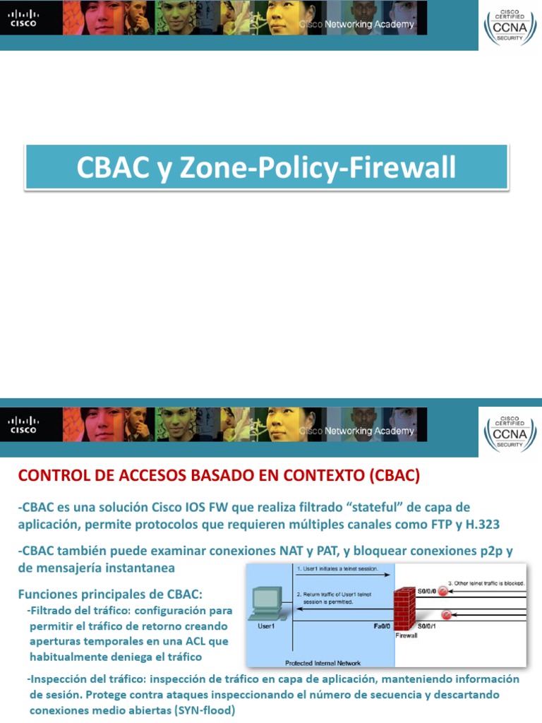 CBAC y Zone Policy Firewall | PDF | Protocolo de Control de Transmisión ...