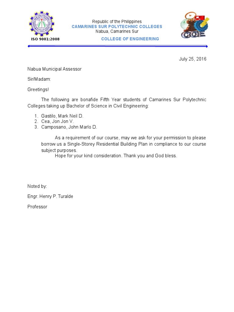 Letter To Assessor | PDF