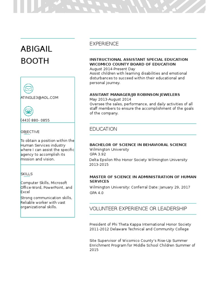 Abigail Booth Resume 2016 | PDF