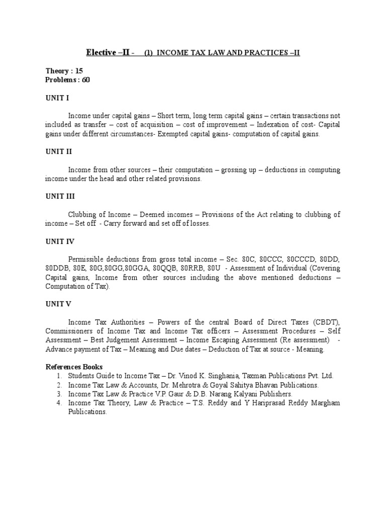 Income Tax Notes | PDF