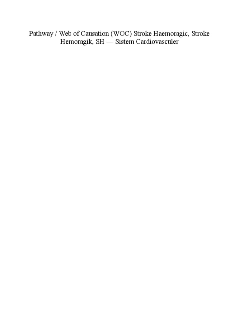 Pathway / Web of Causation (WOC) Stroke Haemoragic, Stroke Hemoragik ...