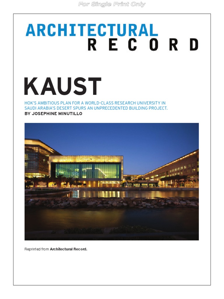 Architectural Record Kaust | PDF | Building Engineering | Science