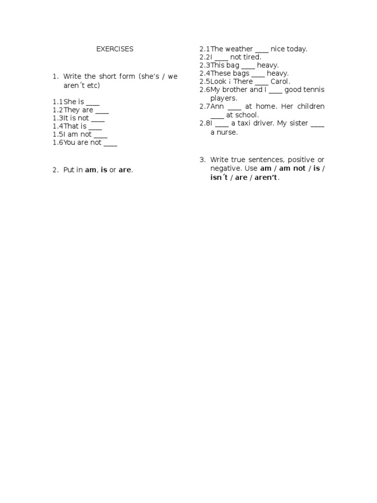 Isn T / Are / Aren't | PDF | Syntax | Grammar