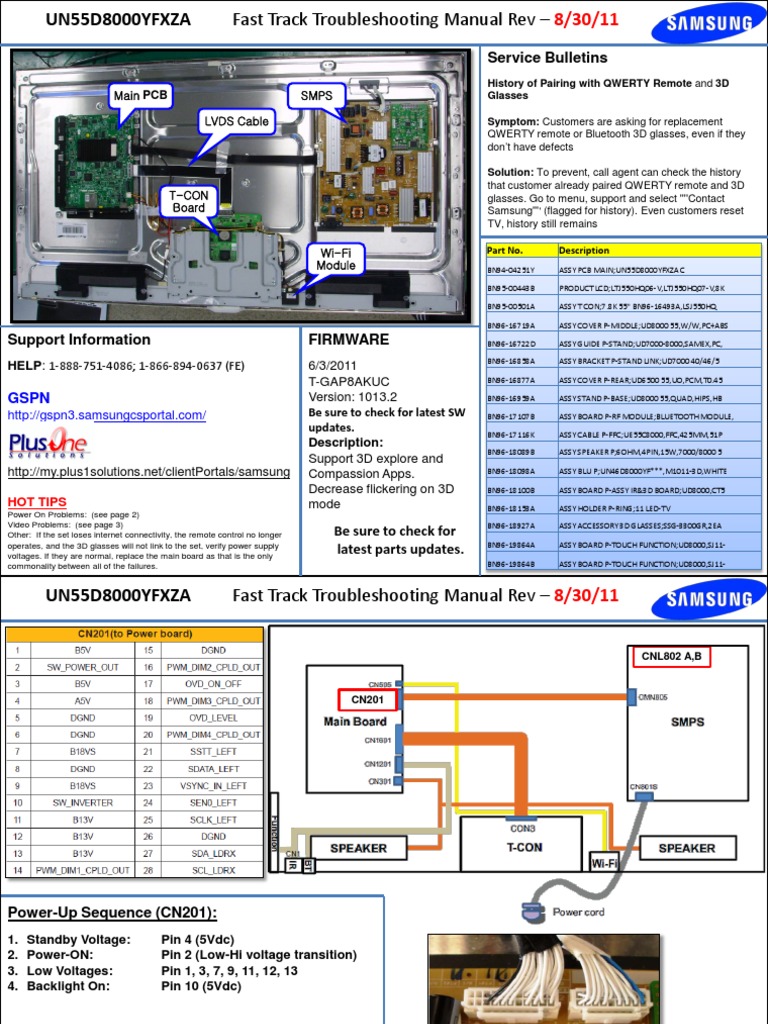 Samsung Un55d8000yfxza Fast Track Guide | PDF | Usb | Bluetooth