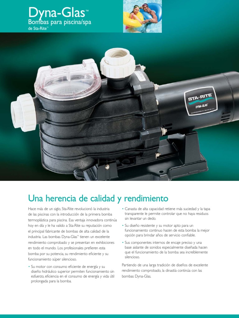 Broshure Bombas de Piscina Dynaglass DS | PDF | Bomba | Agua
