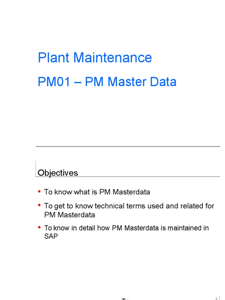 PM01 - PM Master Data | PDF | Pump | Corrosion