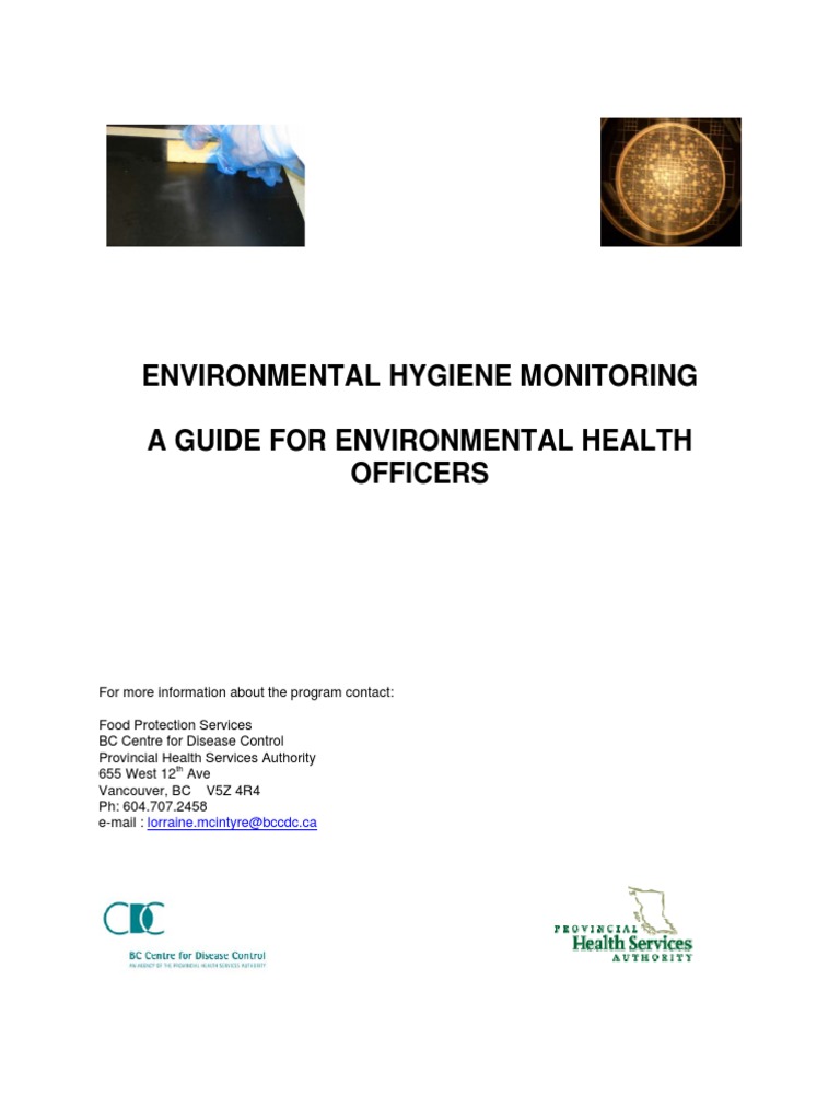 Environmental Hygiene Monitoring Guide | PDF | Hygiene | Bacteria