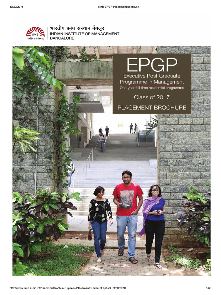 IIMB EPGP Placement Brochure-17 | PDF