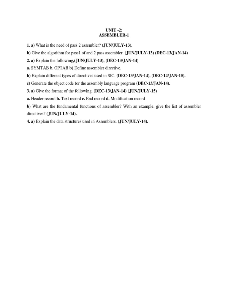 Assembler Directives and Data Structures | PDF | Assembly Language | Instruction Set