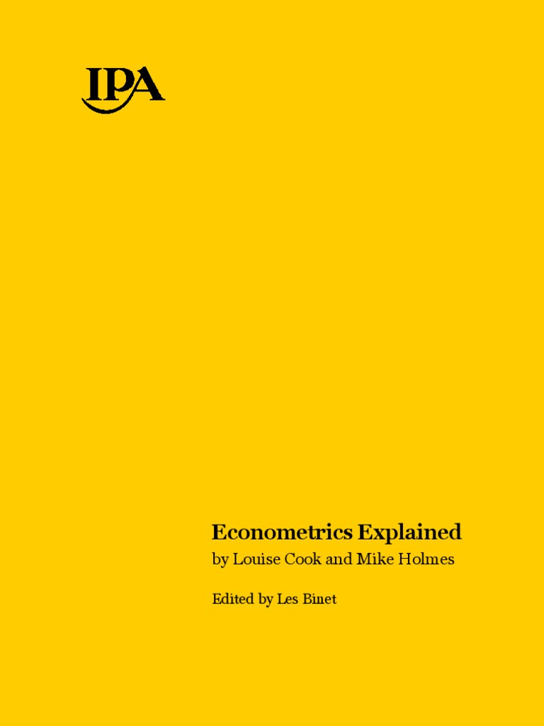 Econometrics Pdf Econometrics Statistics