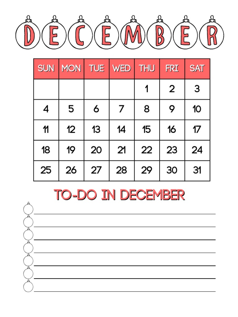 December Plans | PDF