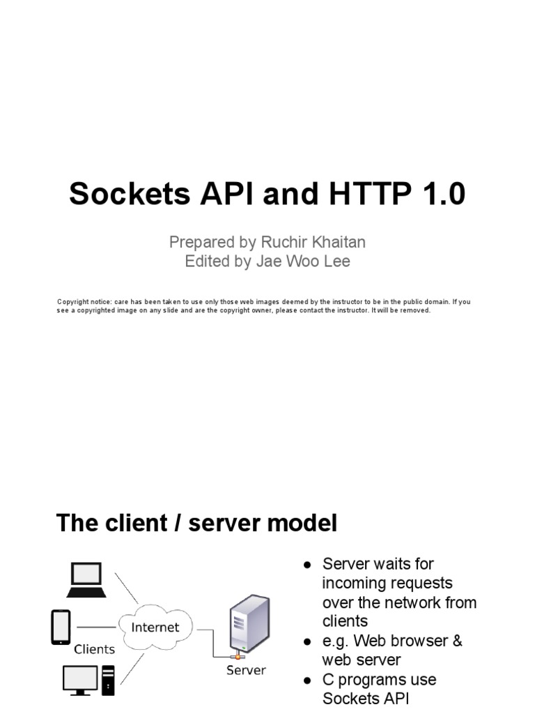 Overview Sockets HTTP | PDF