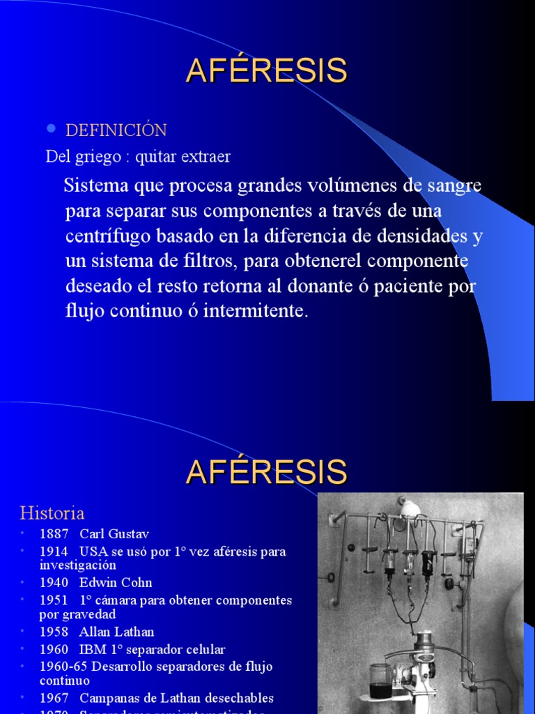 AFERESIS BASICO | Plaqueta | Sangre