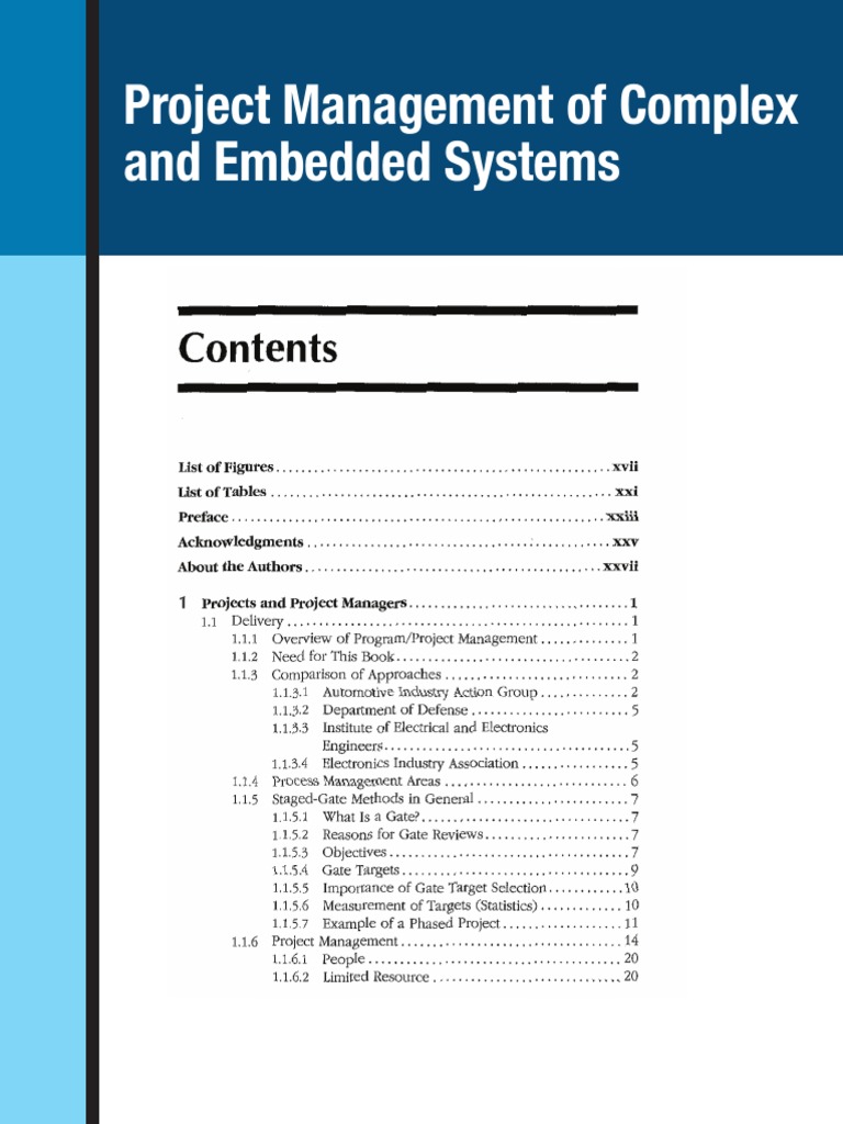 Project Management of Complex and Embedded Systems | PDF