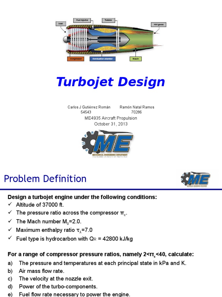 Turbojet Engine Design | PDF | Turbine | Gas Compressor