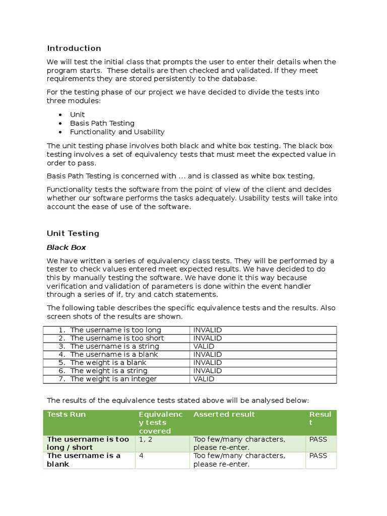 Software Development Unit Testing | PDF | Unit Testing | Usability