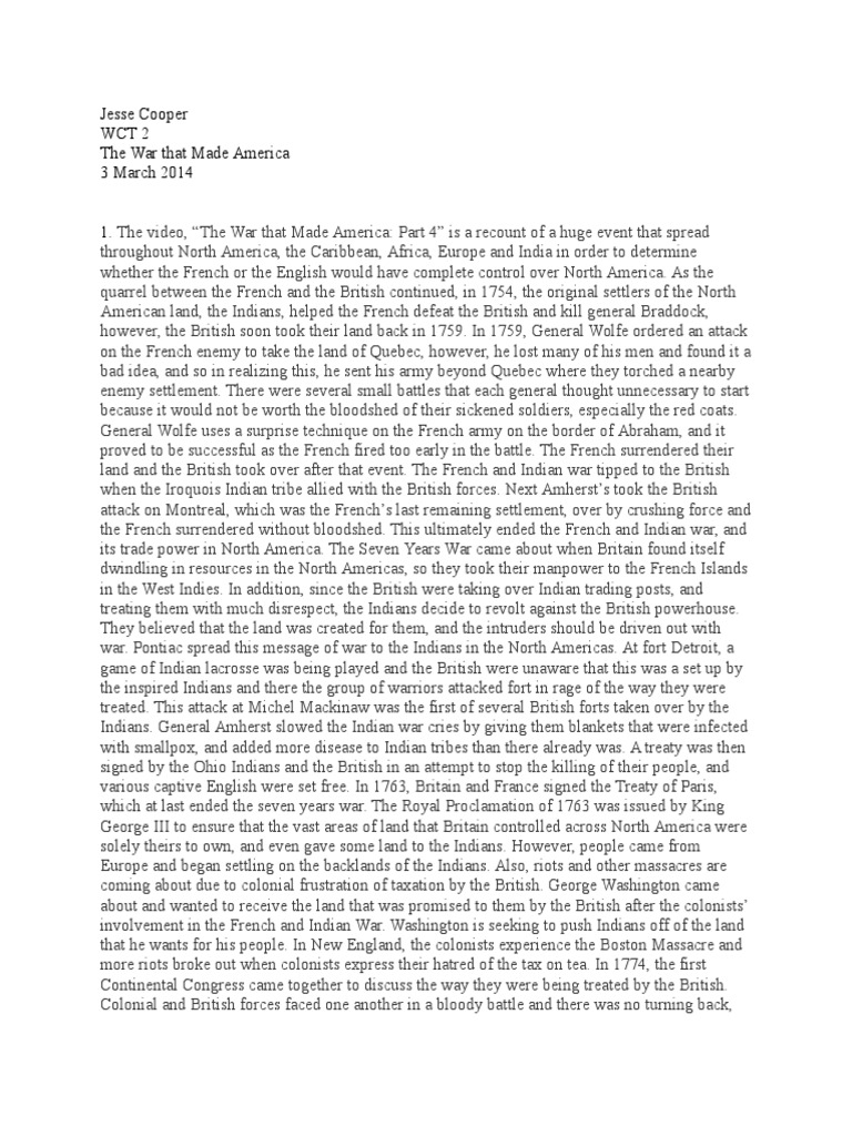 The War That Made America | PDF | French And Indian War | Native ...