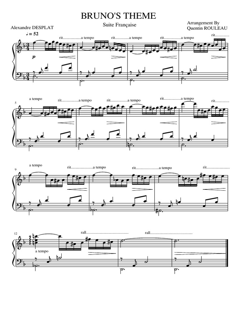Bruno'S Theme: Suite Française | PDF