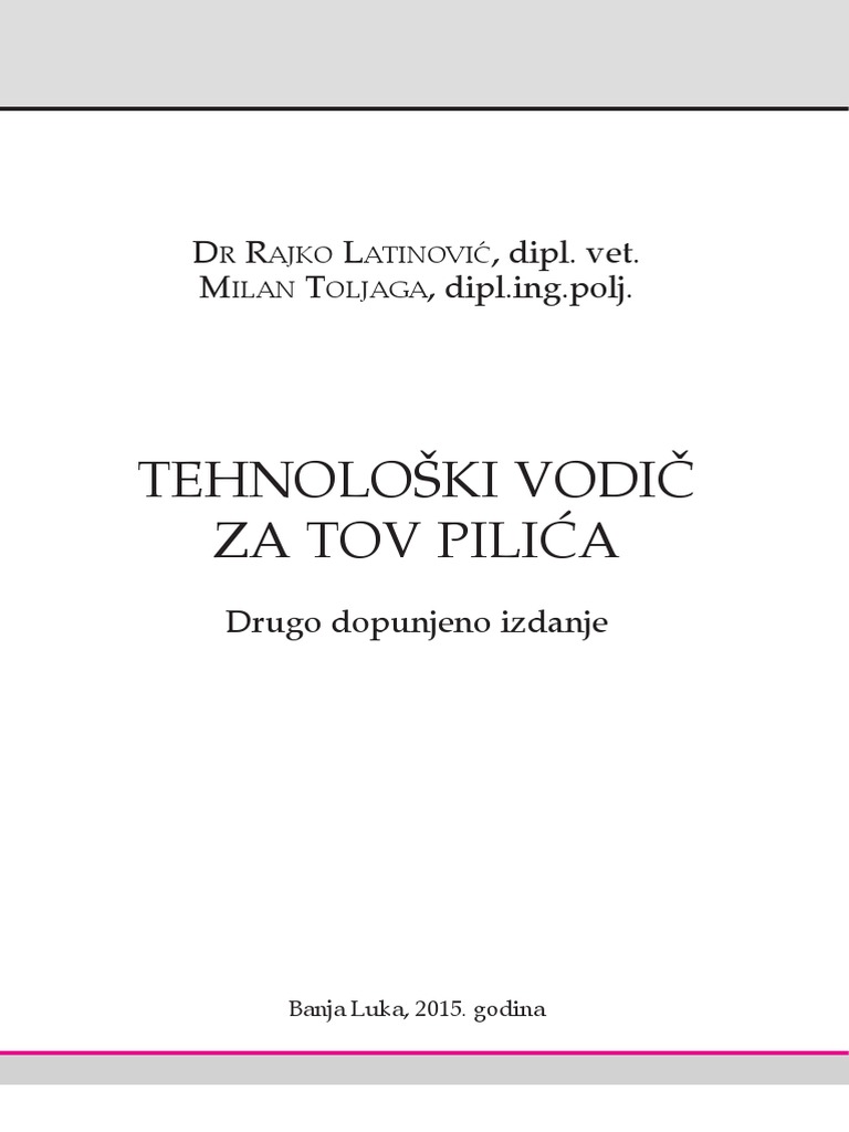 Tehnoloski Vodic Za Tov Pilica | PDF