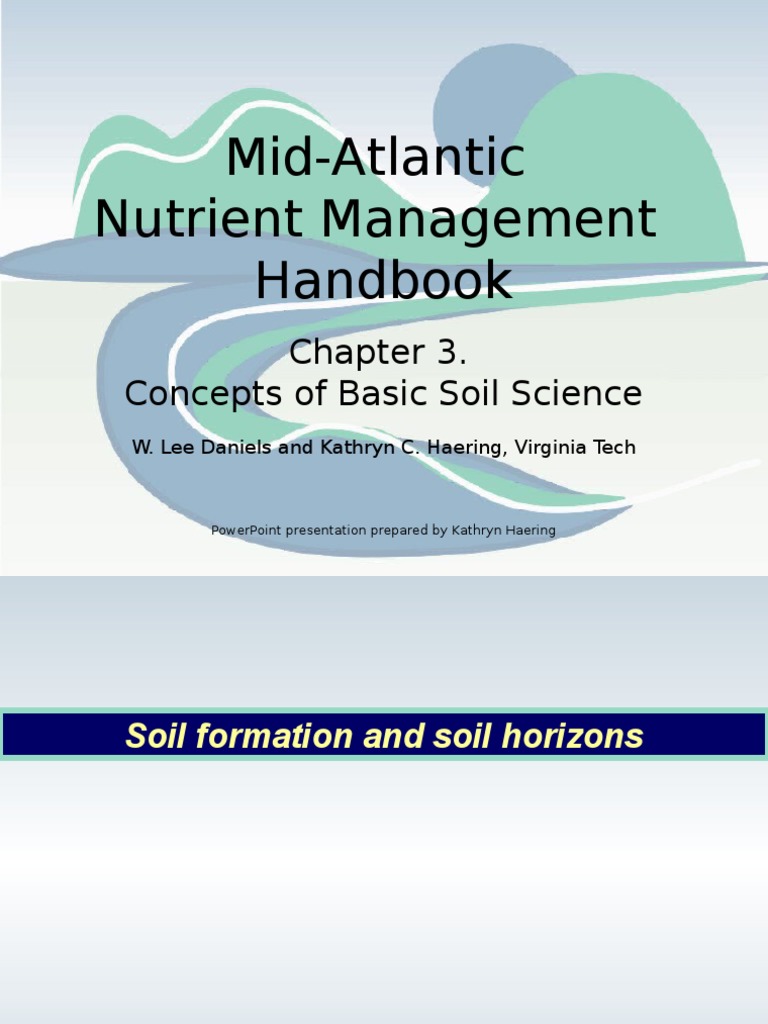 Mid-Atlantic Nutrient Management Handbook: Concepts of Basic Soil Science | PDF | Soil | Ph