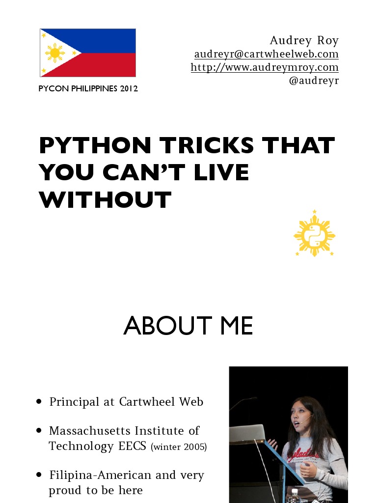 Python Tricks That You Can't Live Without - Audrey Roy | PDF | Python (Programming Language ...