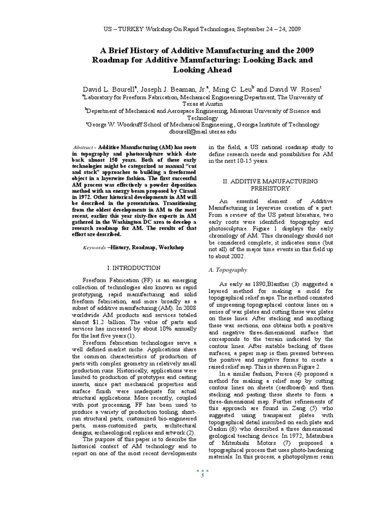 Additive Manufacturing History | PDF | 3 D Printing | Topography