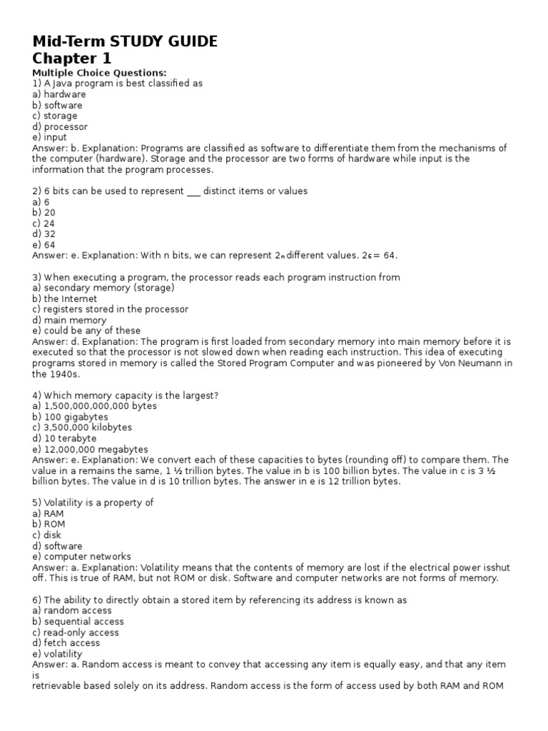 Midterm Review Pdf Class Computer Programming Method Computer Programming