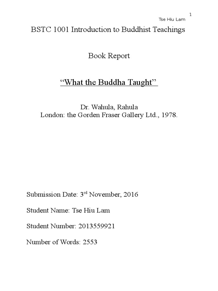 What The Buddha Taught | PDF | Noble Eightfold Path | Meditation