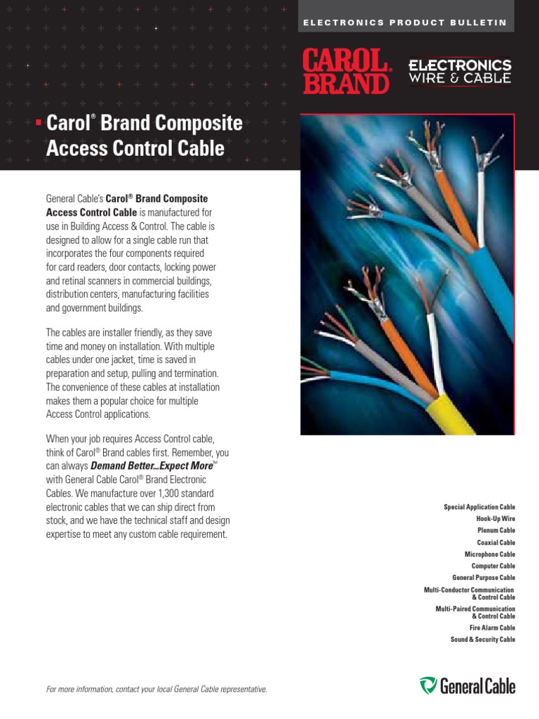 AccessControl CABLE | PDF | Cable | Access Control