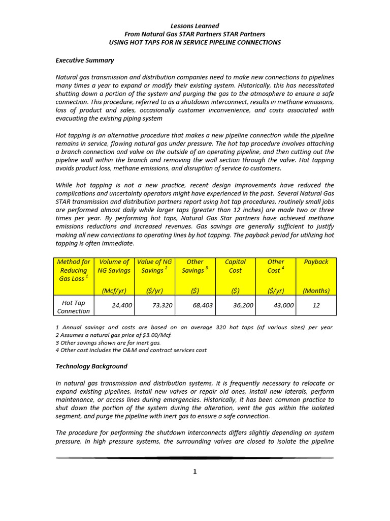 Hot Tapping Calculations PDF | PDF | Pipeline Transport | Pipe (Fluid ...