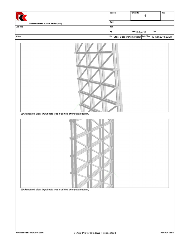 Steel Support Structure | PDF | Software | Digital Technology