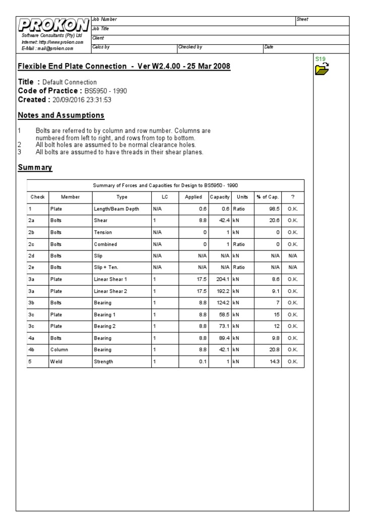 Beam Column Web Connections | PDF | Column | Screw