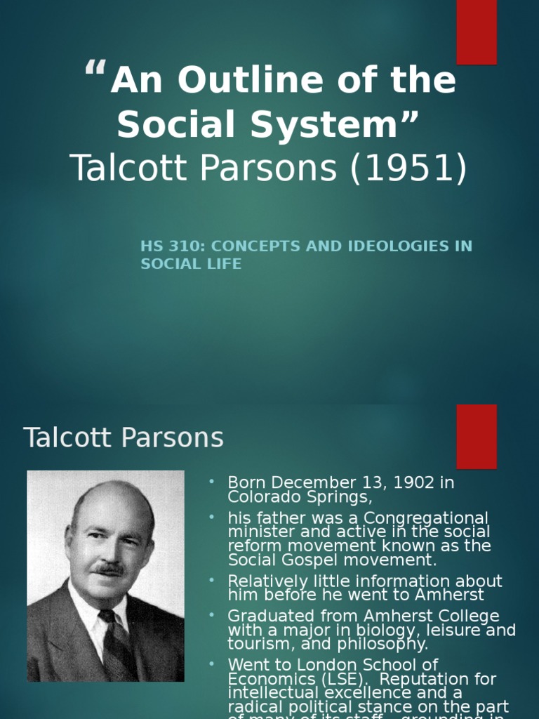 7_Social Systems_Parsons.ppt | System | Norm (Social)