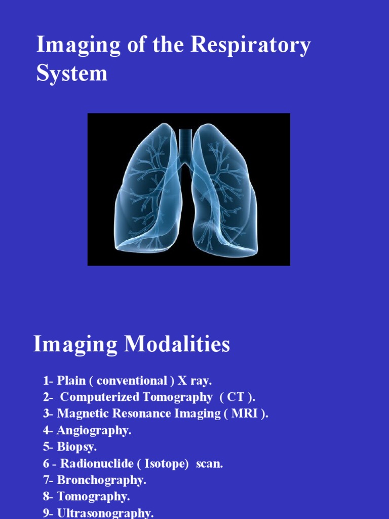 Imaging of The Respiratory System | PDF | Lung | Respiratory Tract