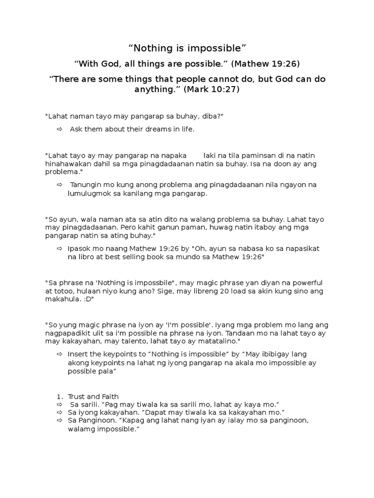 Nothing Is Impossible | PDF