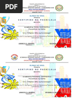 Certificate of Appreciation-Final Template - Tagalog-Edited | PDF