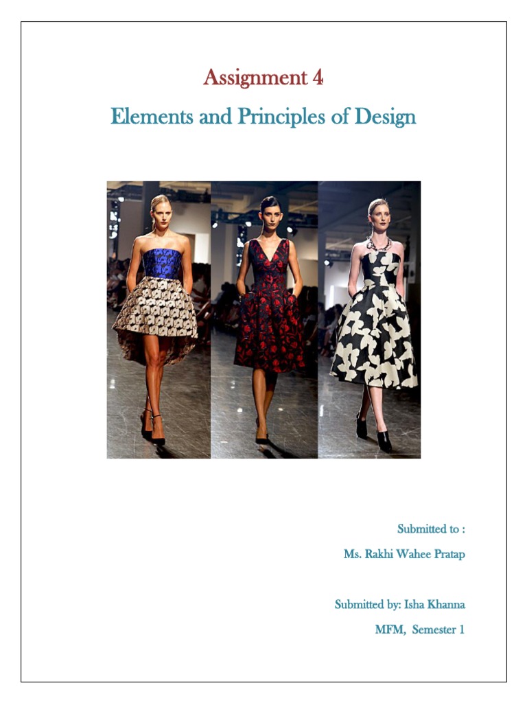 Elements and Principles of Fashion Design | PDF | Composition (Visual ...
