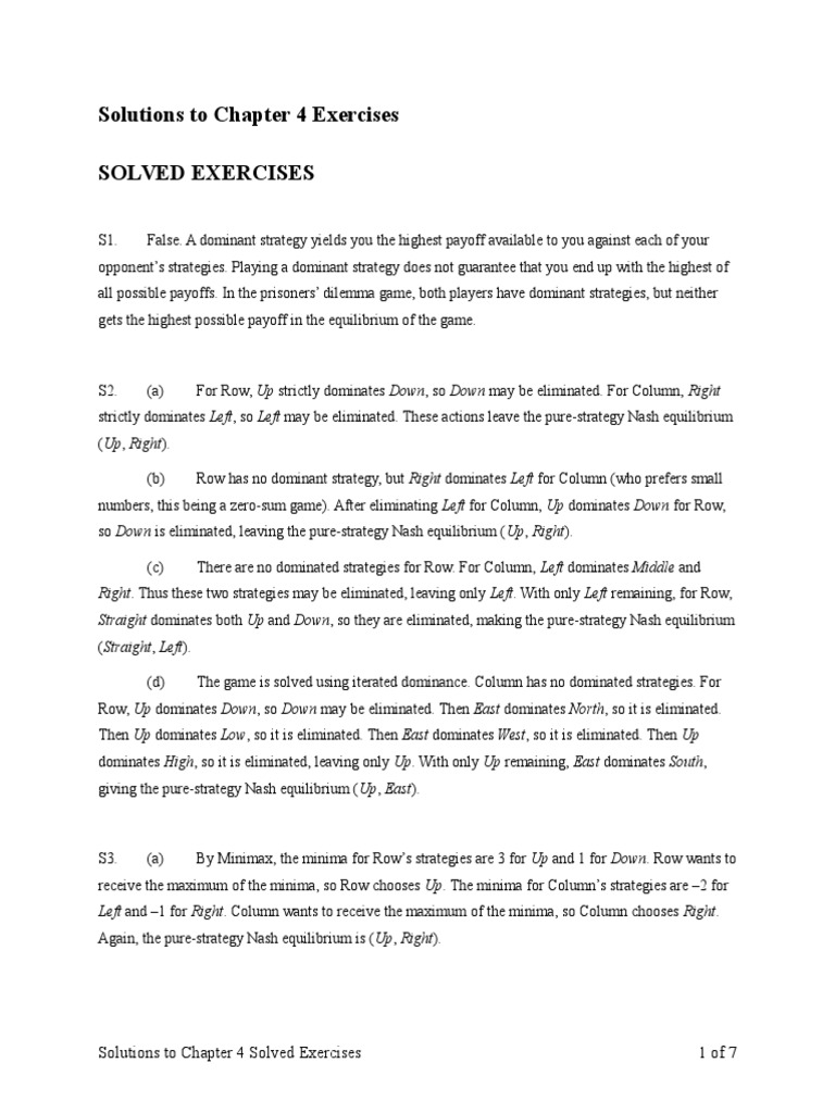 Solutions To Chapter 4 Solved Exercises 1 of 7 | PDF | Language Arts ...