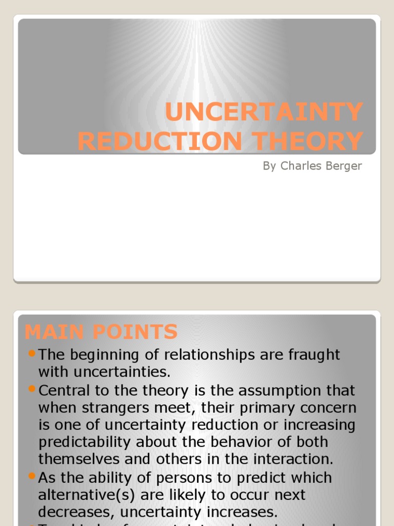 Uncertainty Reduction Theory | PDF