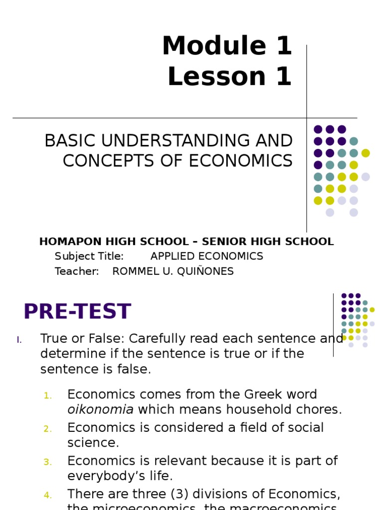 Module 1 Lesson 1 | PDF