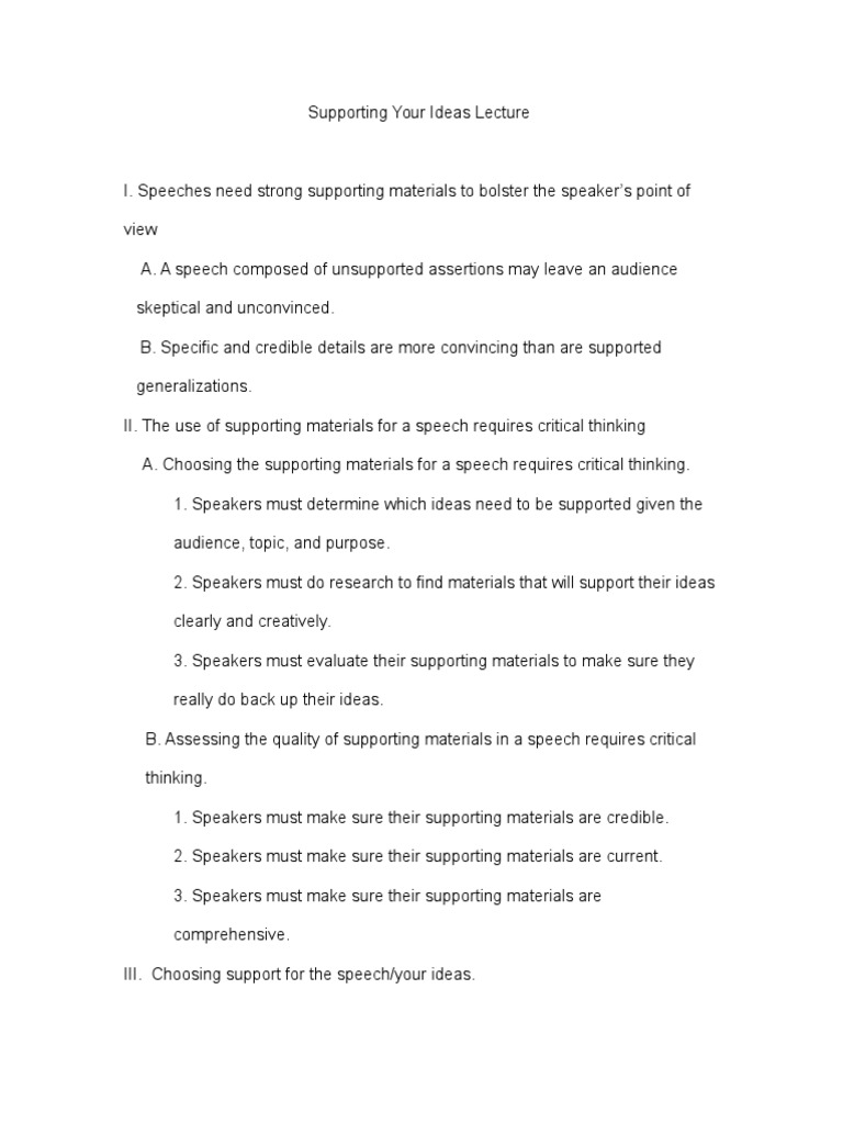 Supporting Materials in Speeches | PDF | Expert | Statistics