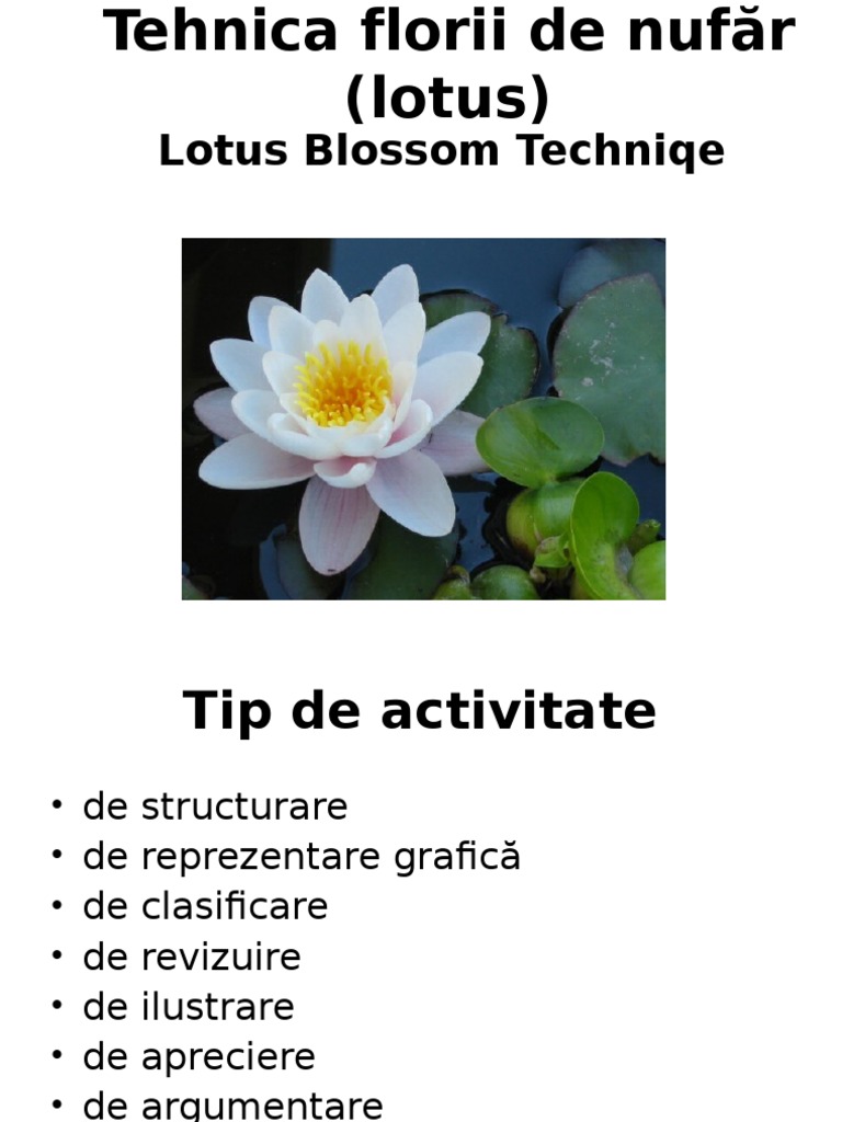 Tehnica Florii de Lotus | PDF