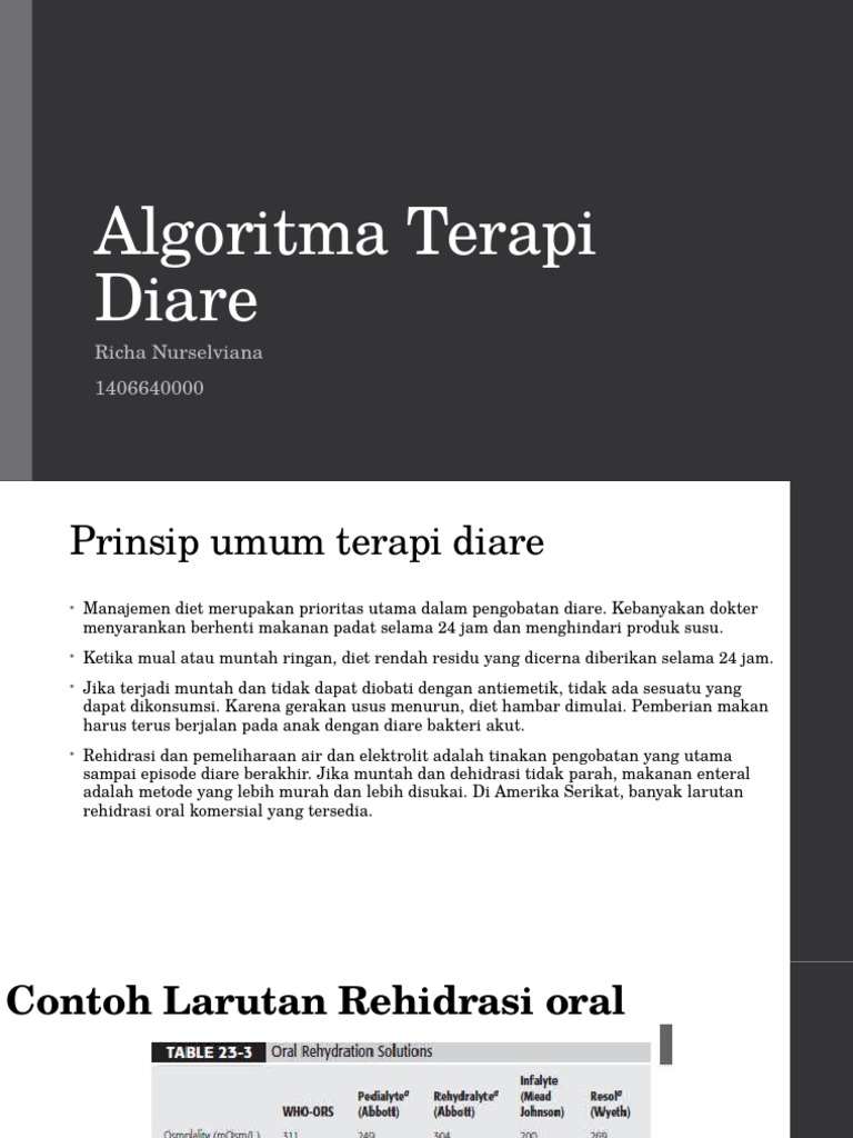 Algoritma Terapi Diare | PDF | Sains & Matematika | Gaya Hidup