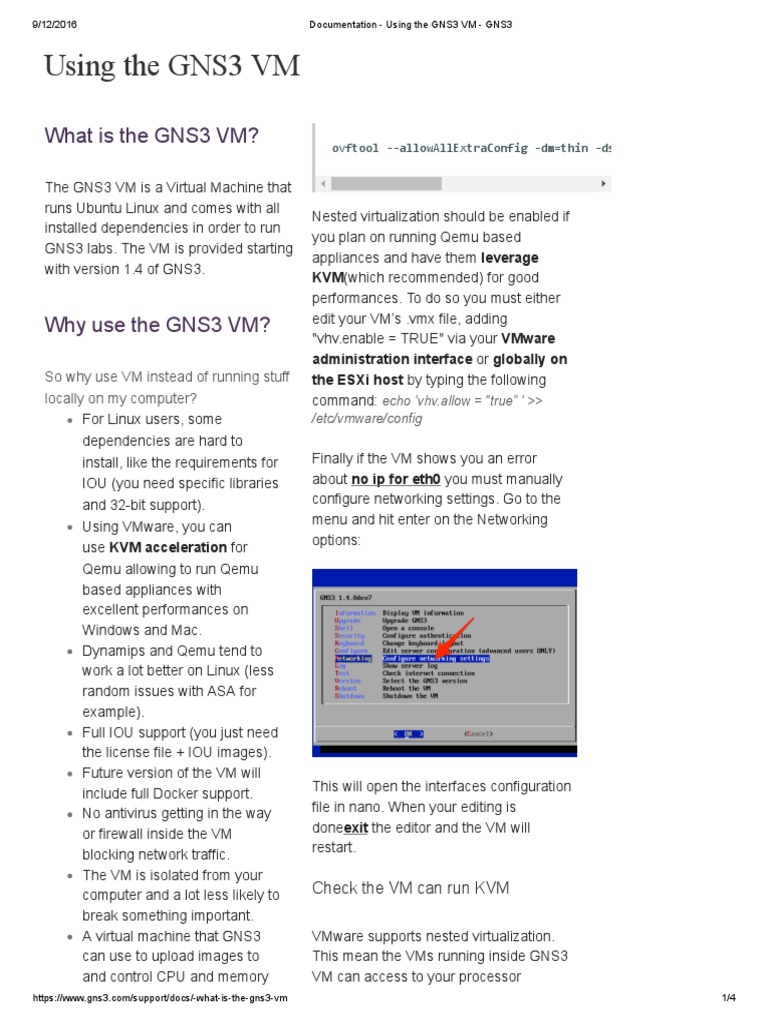 GNS3 VM User Guide and Setup | PDF | Virtual Machine | Virtualization