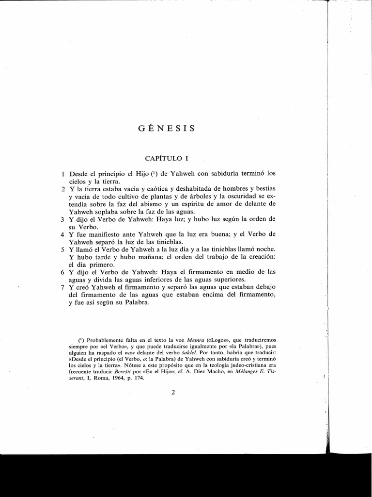 Neofiti 1 - Génesis - Traducción Al Español | PDF