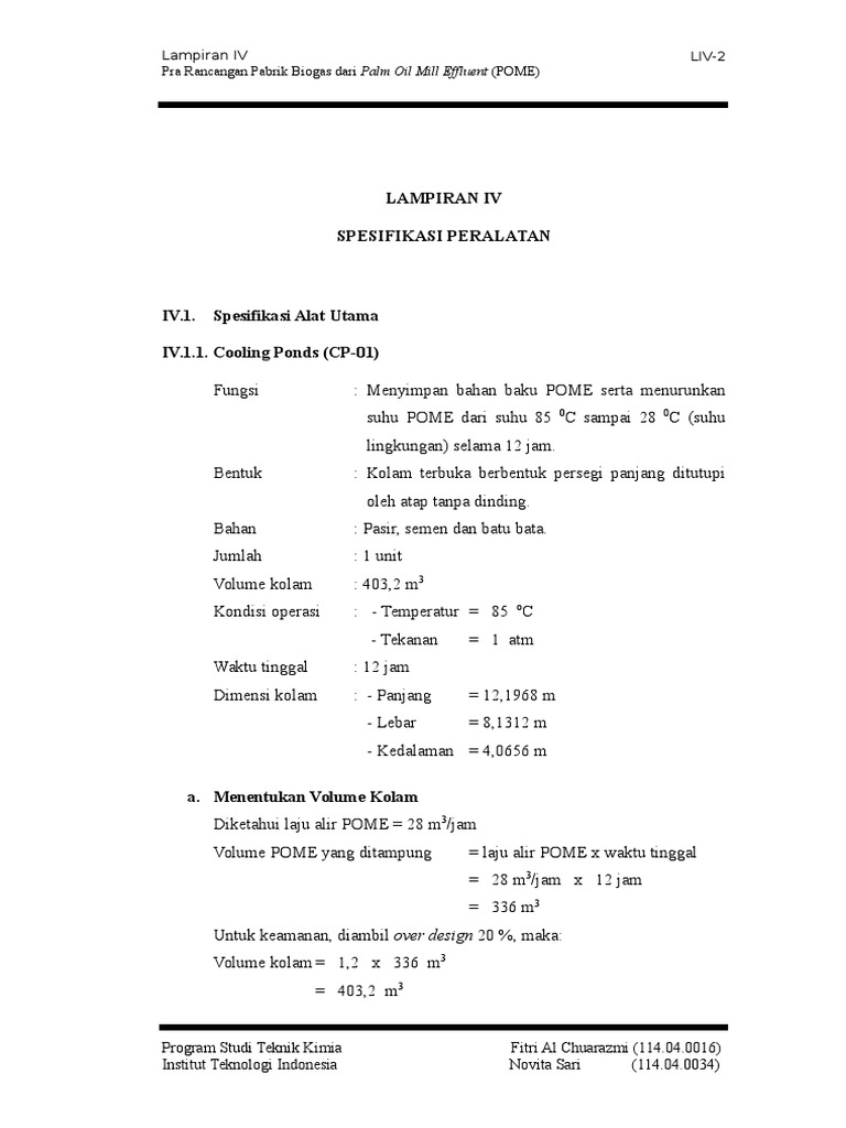 Lampiran IV Spek Alat (Pompa Halaman 54) | PDF