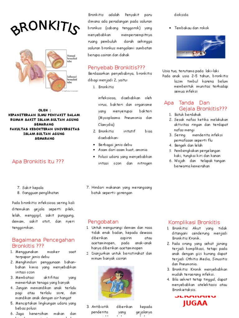 Leaflet Penyuluhan Bronkitis | PDF