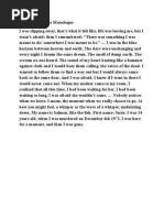 Senseless (Dramatic Monologue) | PDF | Mystery, Thriller & Crime Fiction