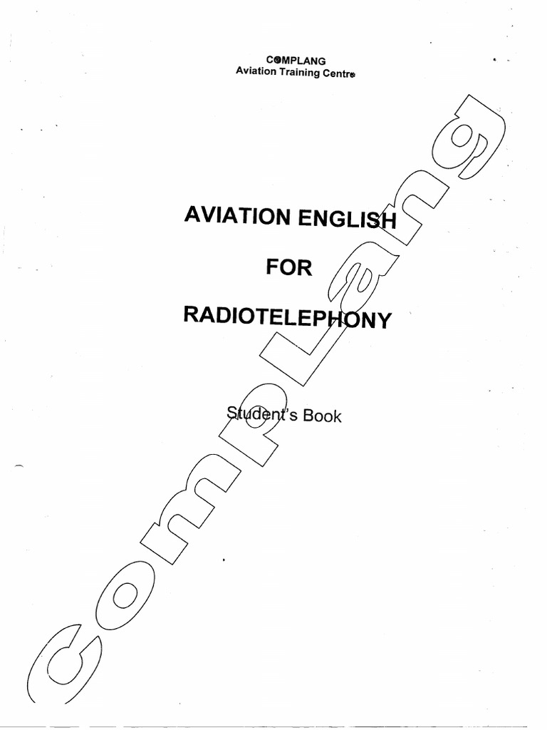 Aviation English For Radiotelephony Student S Book | PDF