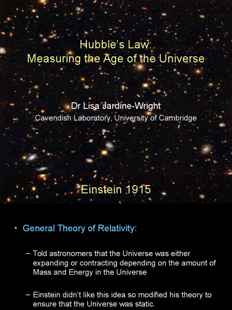 Hubble's Law: Measuring The Age of The Universe | PDF